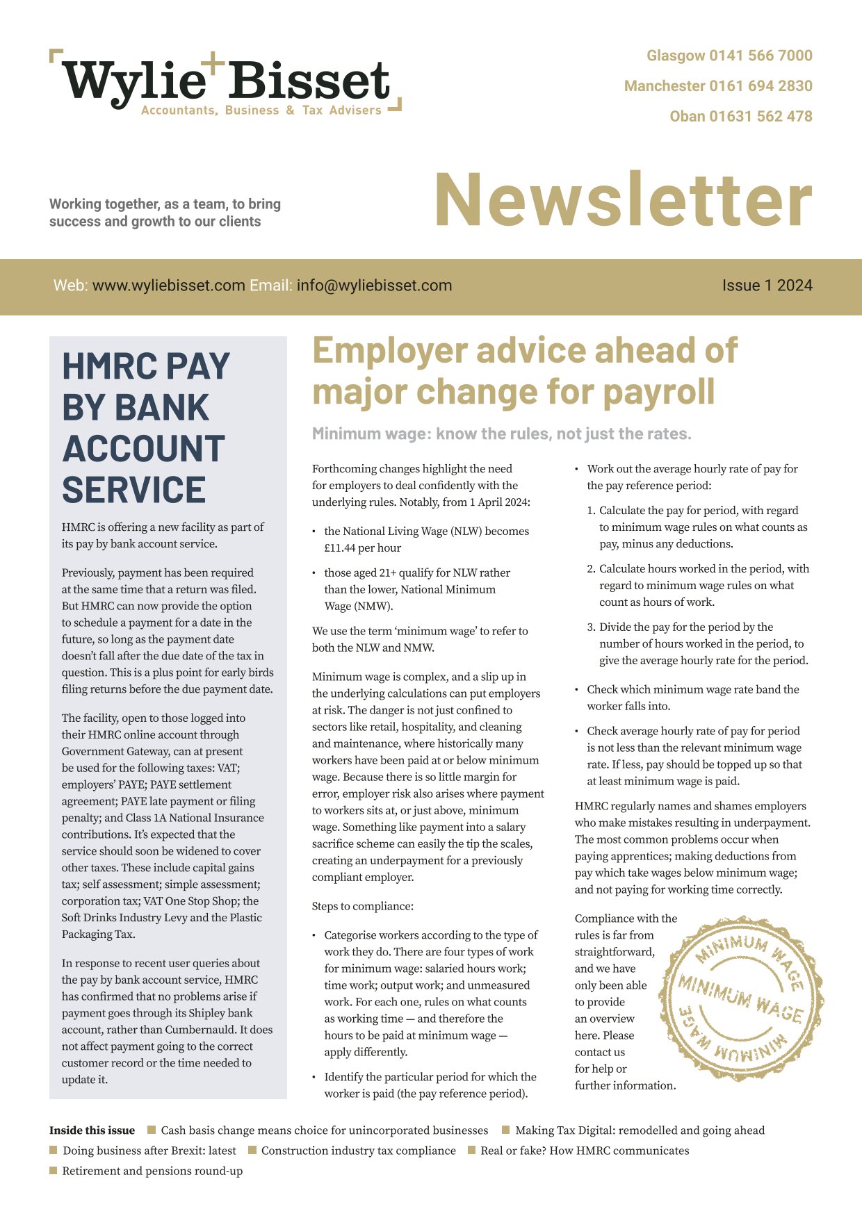 Have you read our latest Newsletter? - Wbg