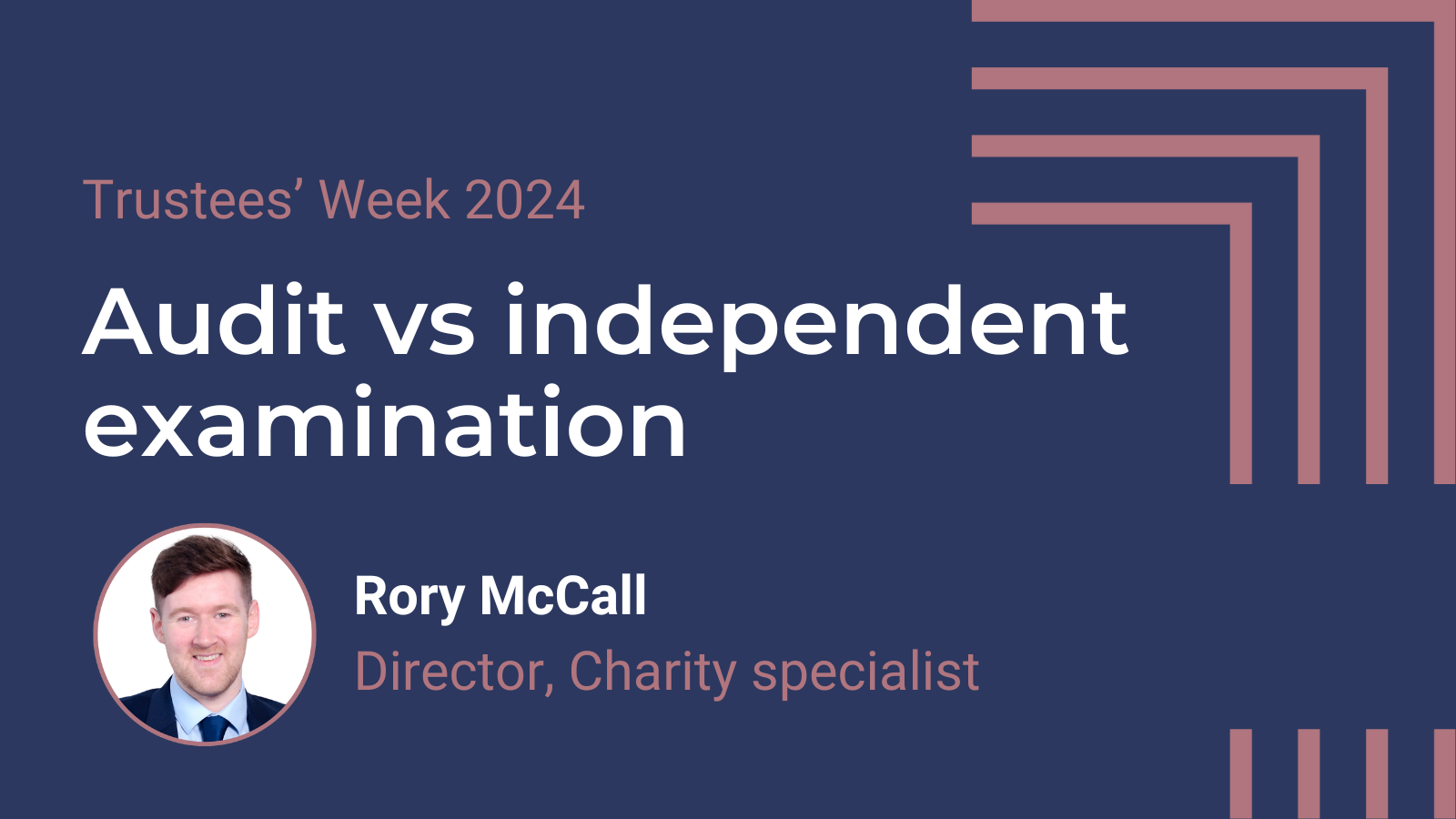 A comparison between audit and independent examination for charities - Wbg