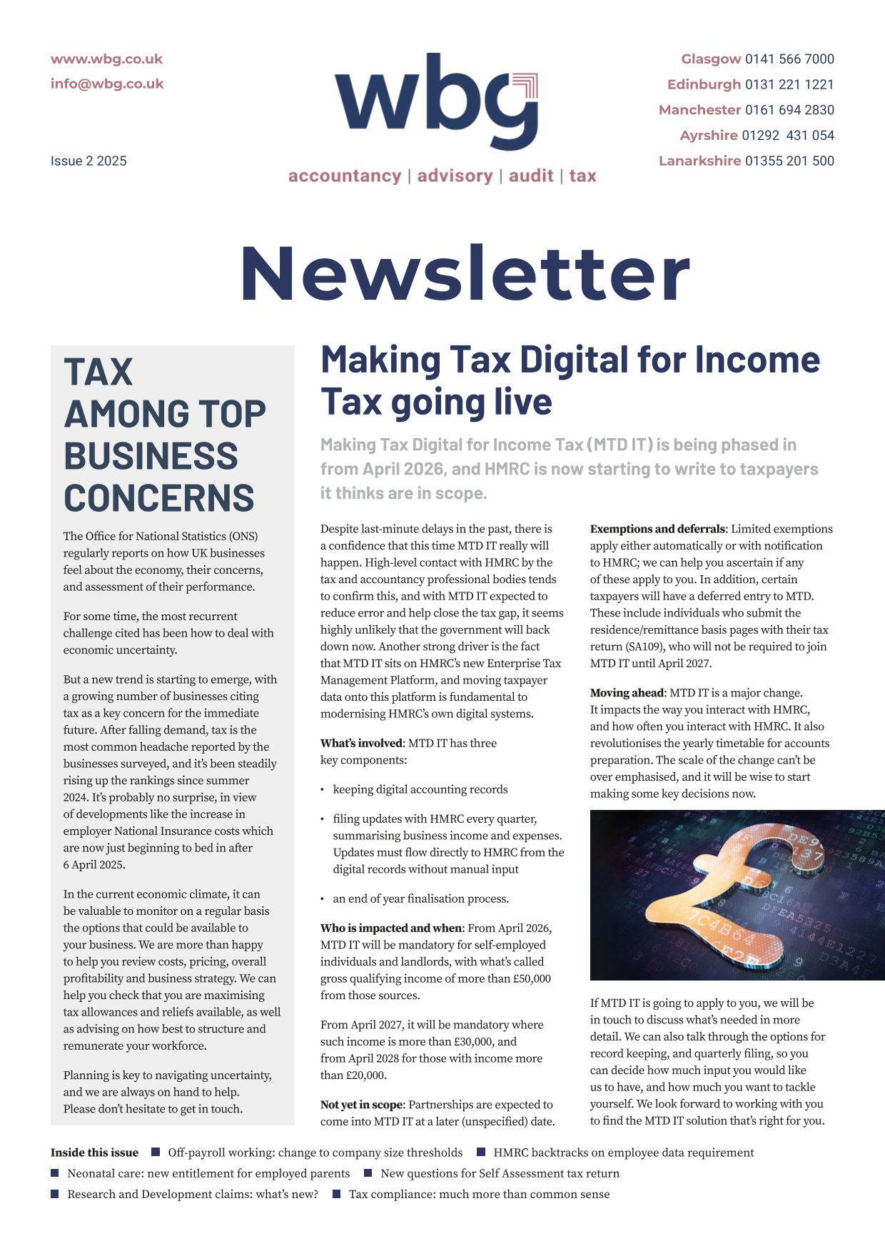 Have you read our latest Newsletter? - Wbg